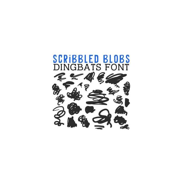 cg scribbled blobs dingbats