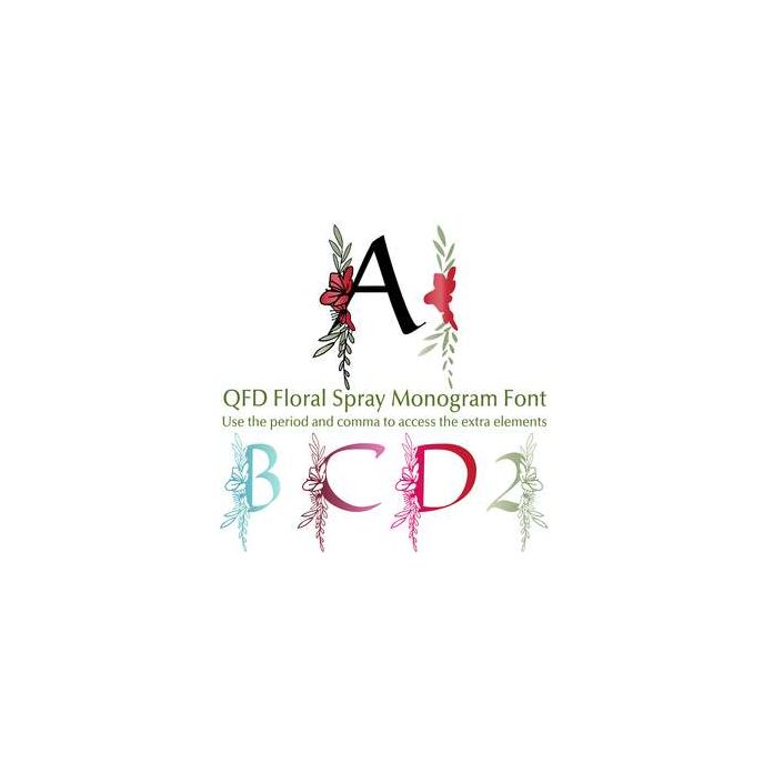 qfd floral spray monogram font