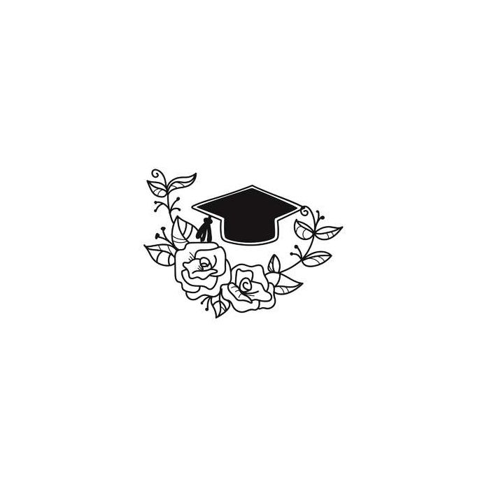 floral graduation cap flourish