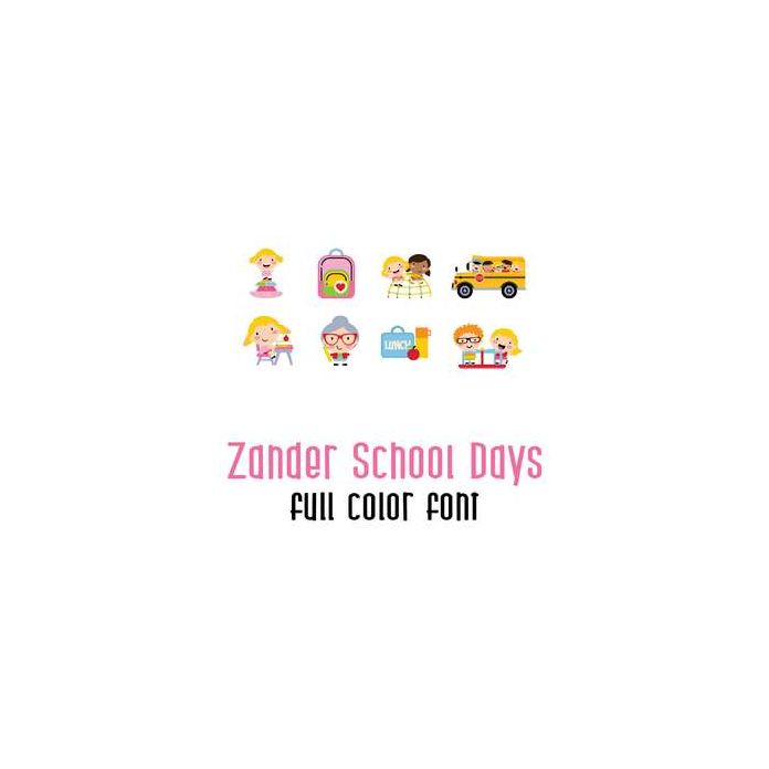 zander school days full color font