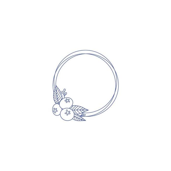 blueberry bunch monogram frame