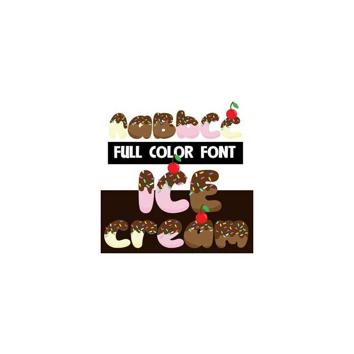 ice cream color font