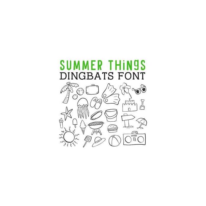 cg summer things dingbats