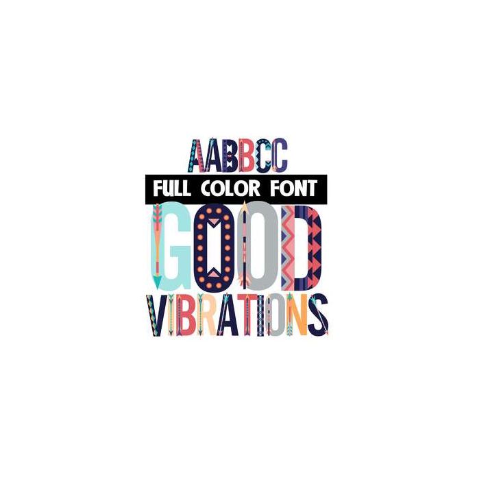 good vibrations color font