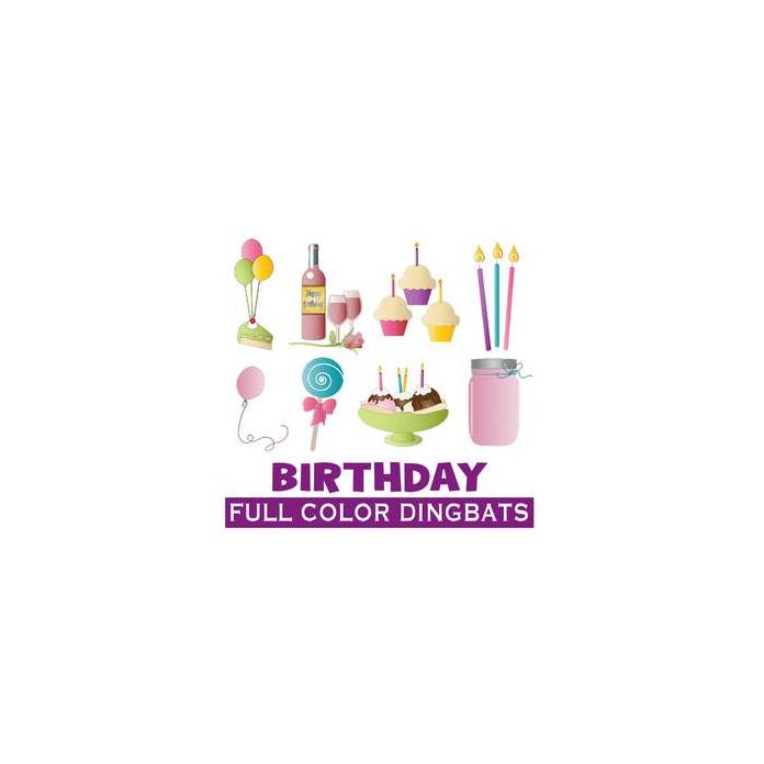 SI BDAY birthday dingbats font