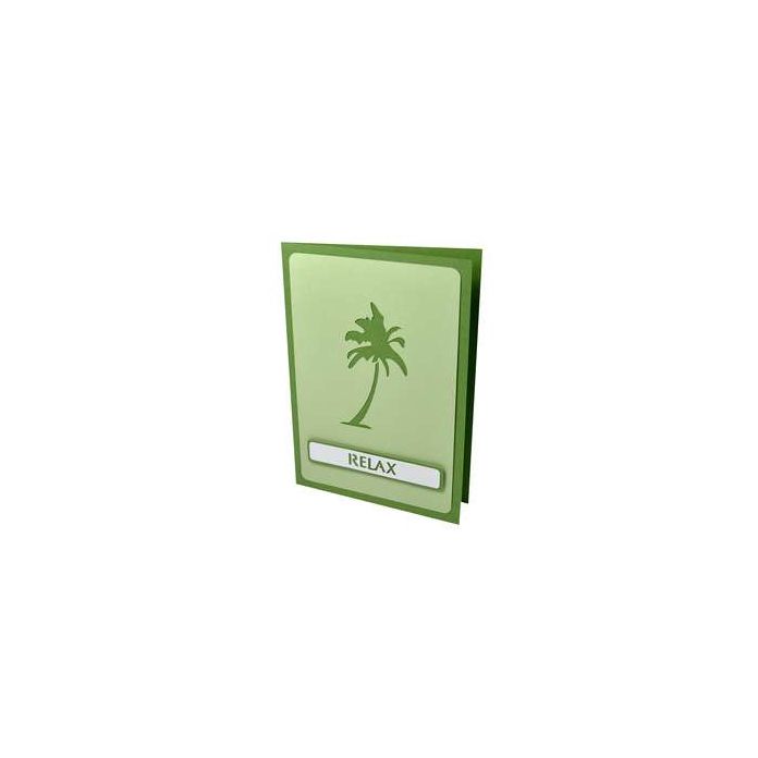 palm tree relax stencil card