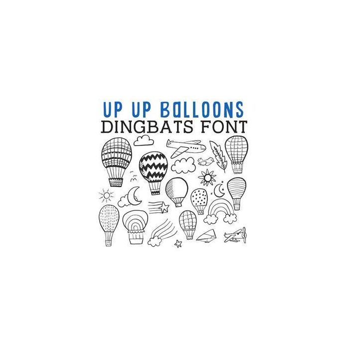 cg up up balloons dingbats