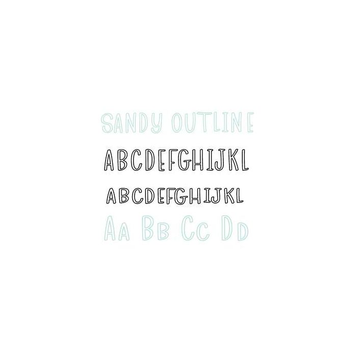 sandy outline font