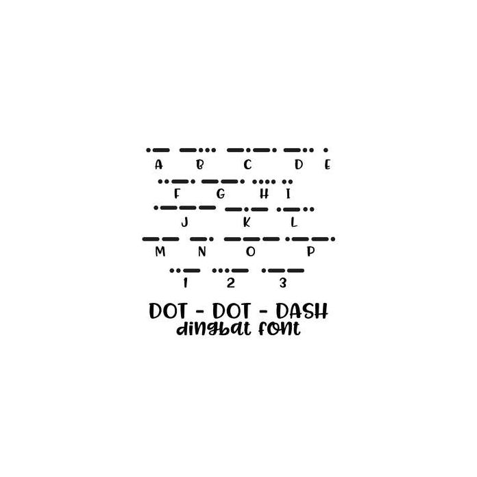 dot dot dash morse code font