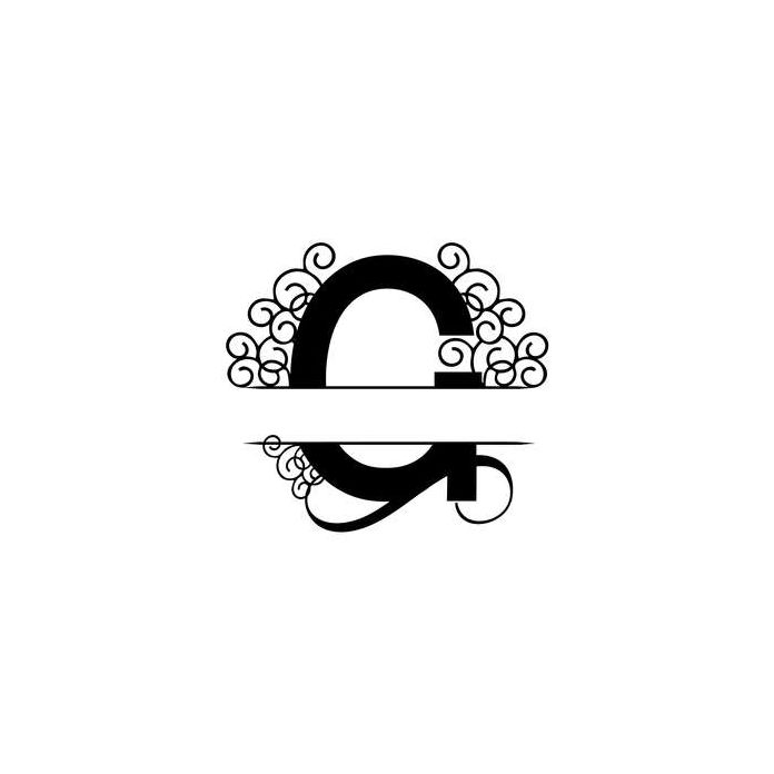 g split monogram family name