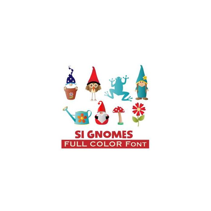 si gnomes full-color dingbats font