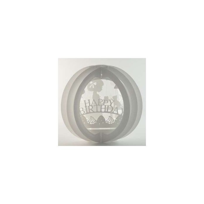 3 layered pop up sphere happy birthday