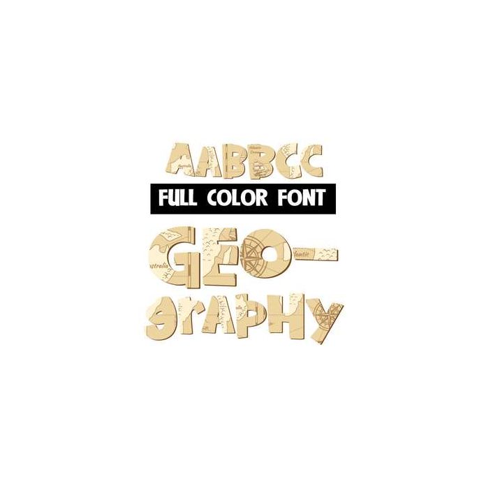 geography color font