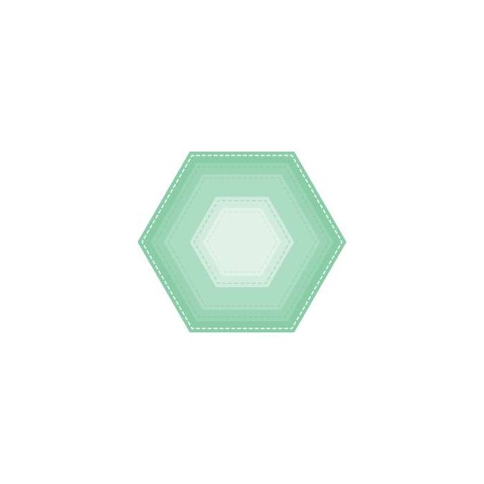 stitched hexagon nesting shape