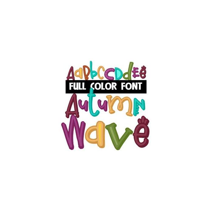 autumn wave color font