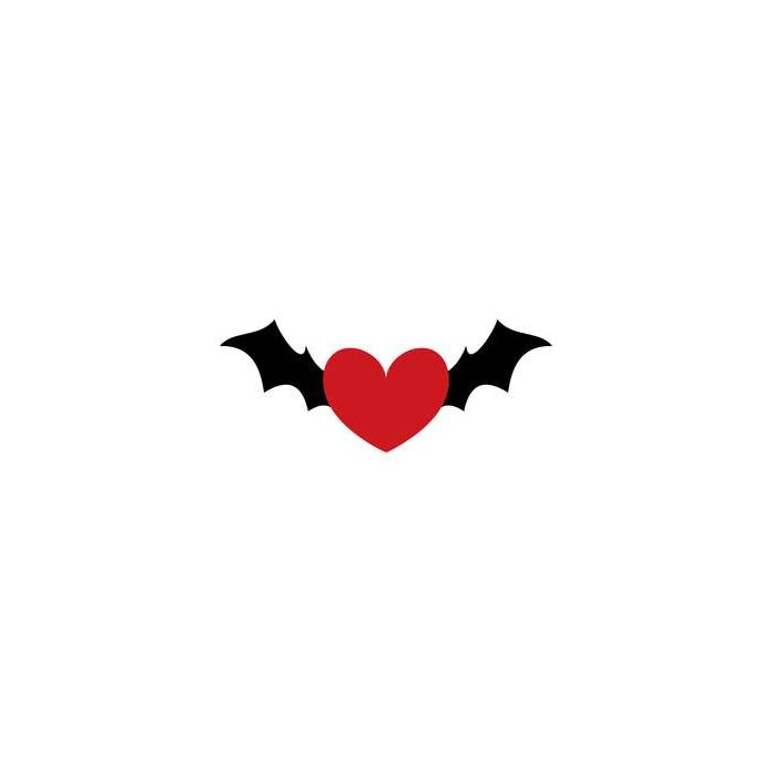heart with bat wings