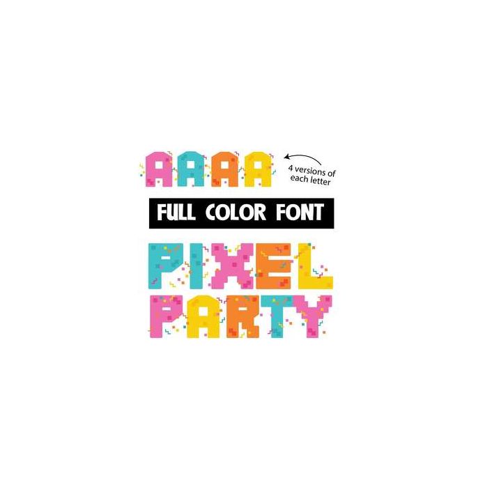 pixelcraft party color font