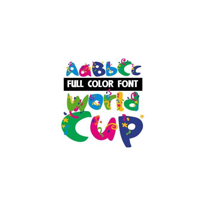 world cup color font