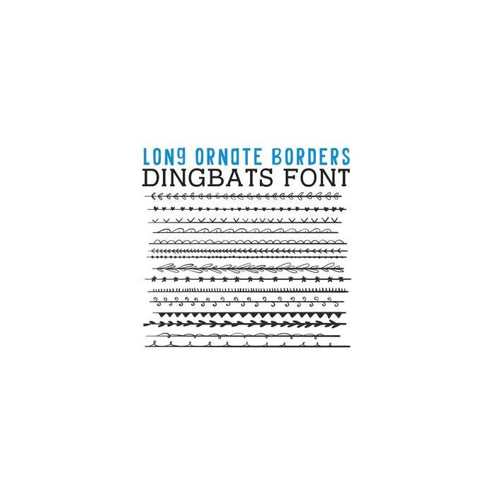 cg long ornate borders dingbats