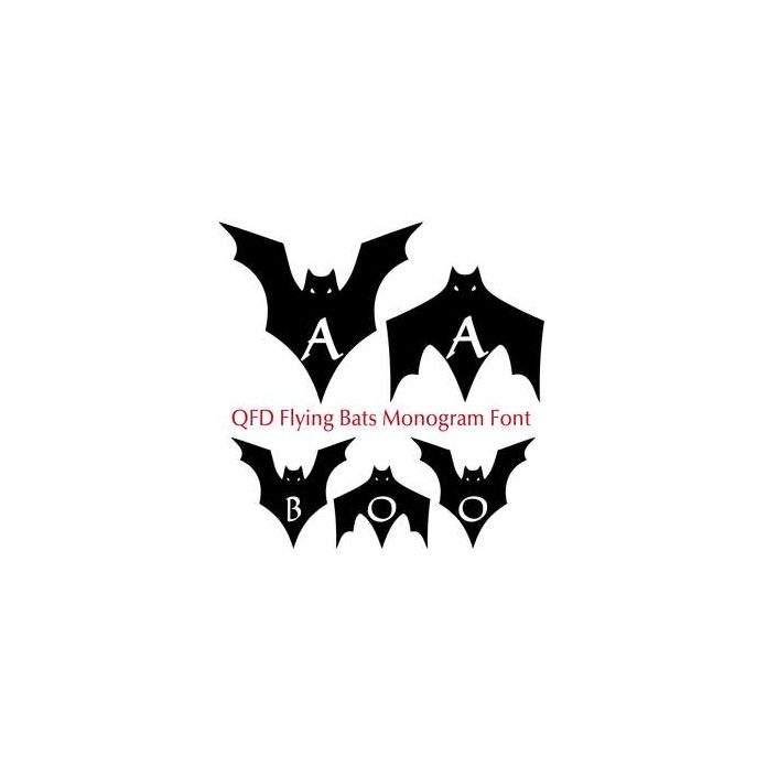 qfd flying bats monogram font