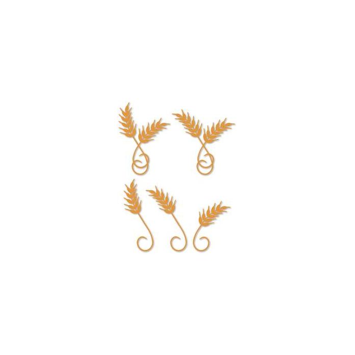 wheat stalks curl flourish set