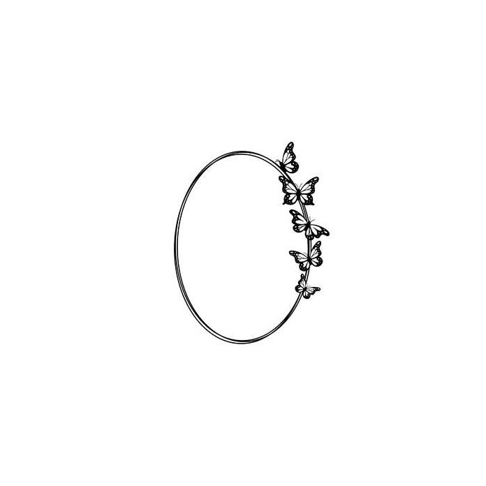 oval butterfly frame