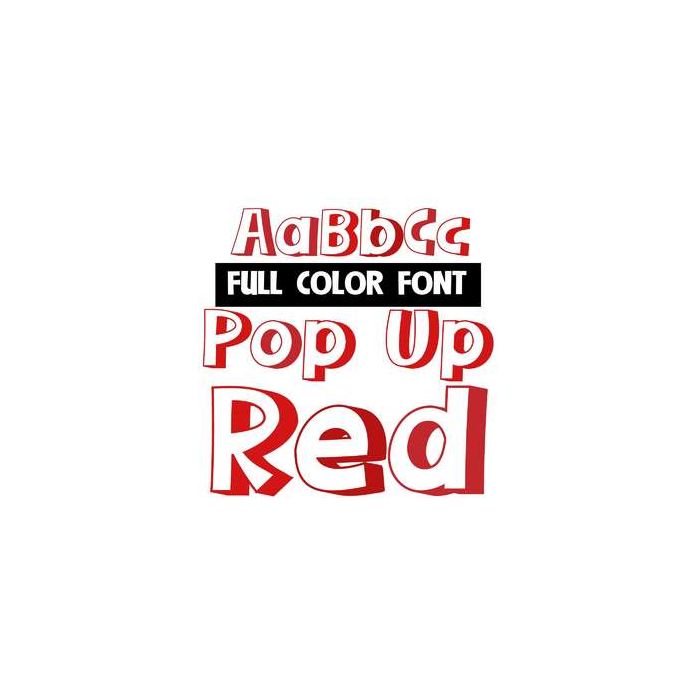 pop up red color font