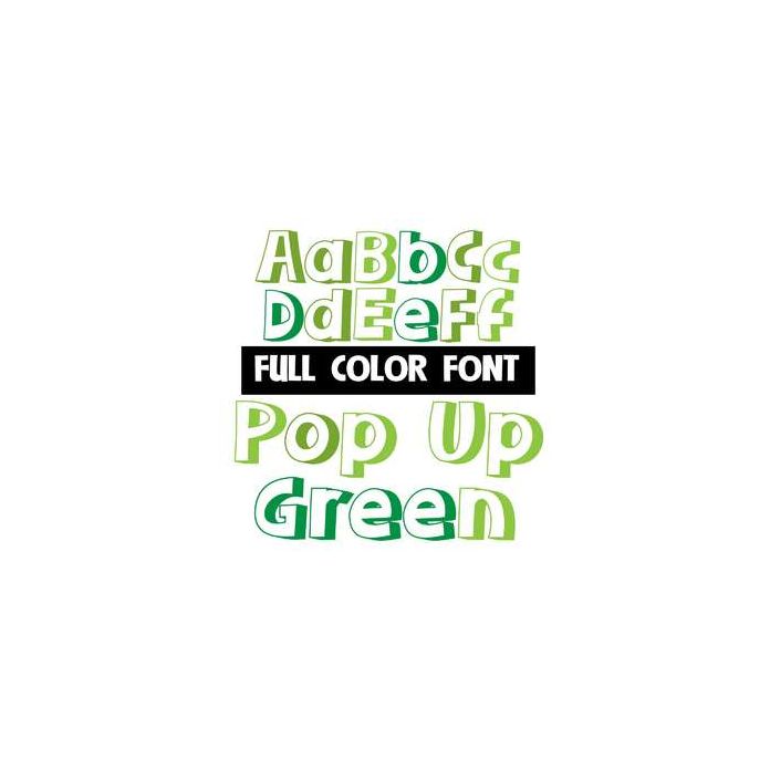 pop up green color font