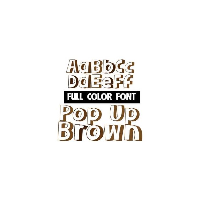pop up brown color font