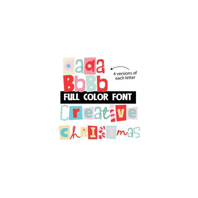 creative christmas color font
