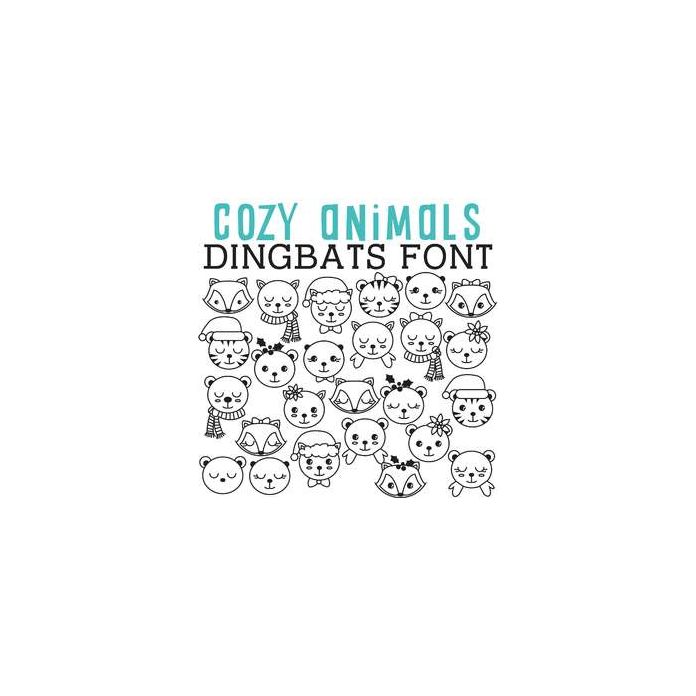 cg cozy animals dingbats