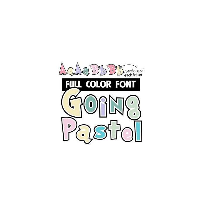 going pastel color font