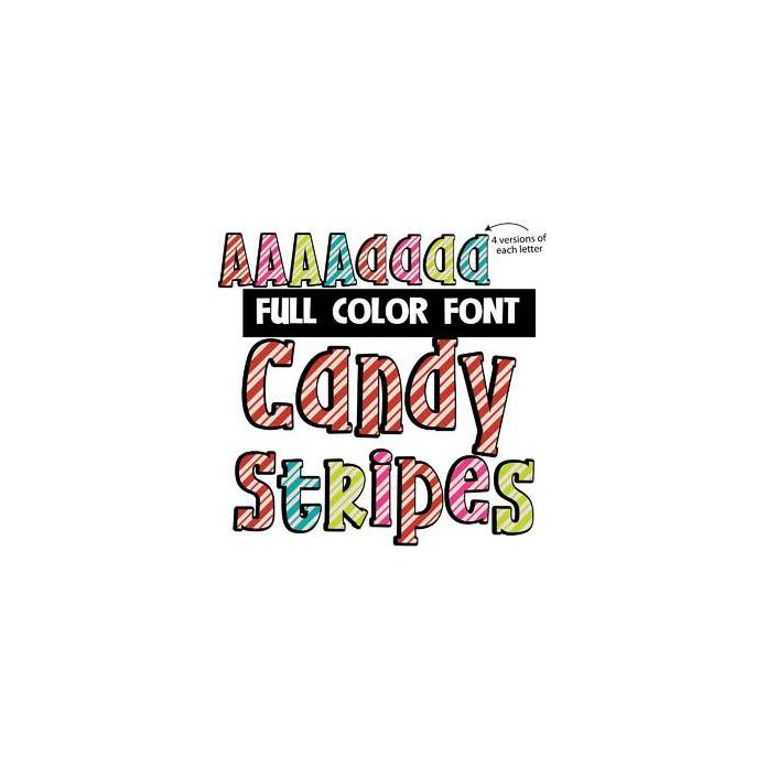 candy stripes color font