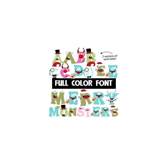 merry monsters color font