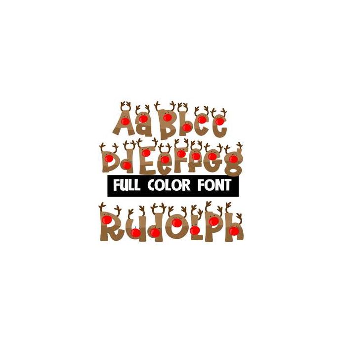 rudolph color font