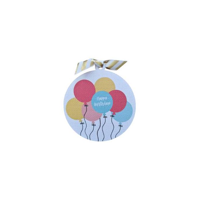 balloon birthday gift tag
