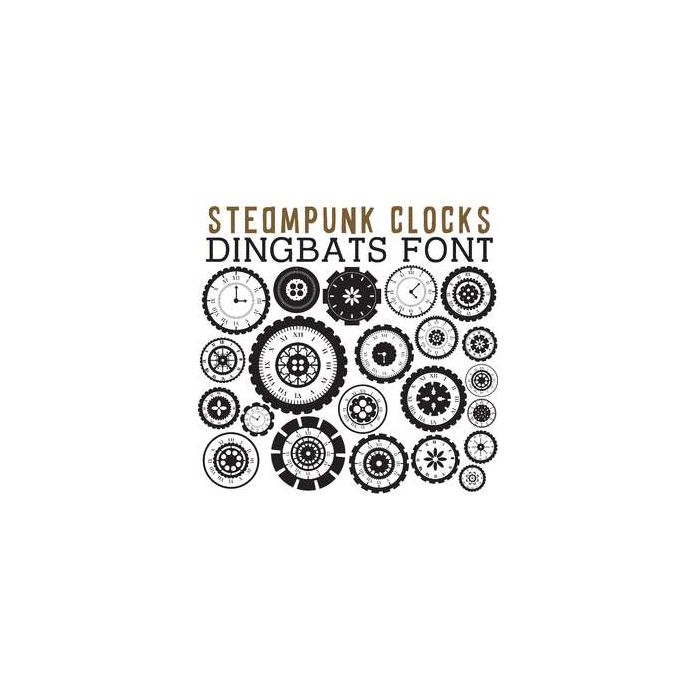 cg steampunk clocks dingbats