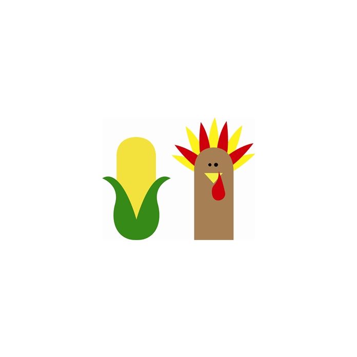 turkey and corn finger puppets
