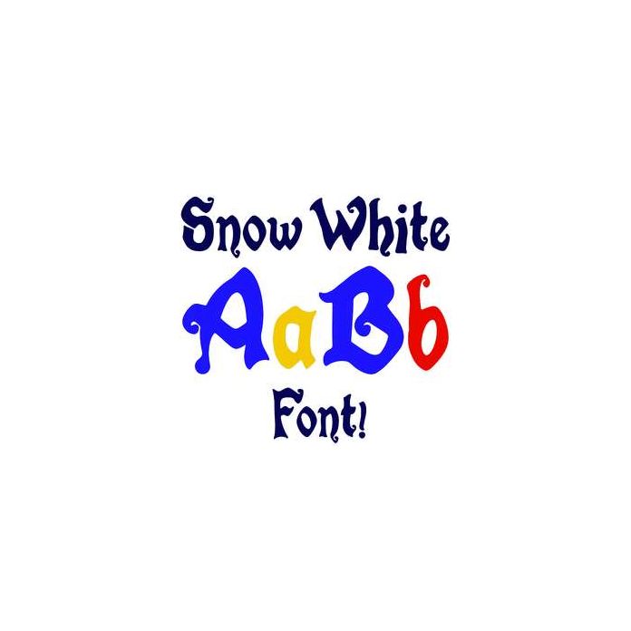 snow white font