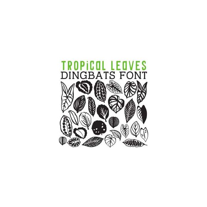 cg tropical leaves dingbats