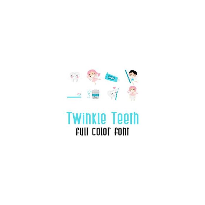 twinkle teeth full color font