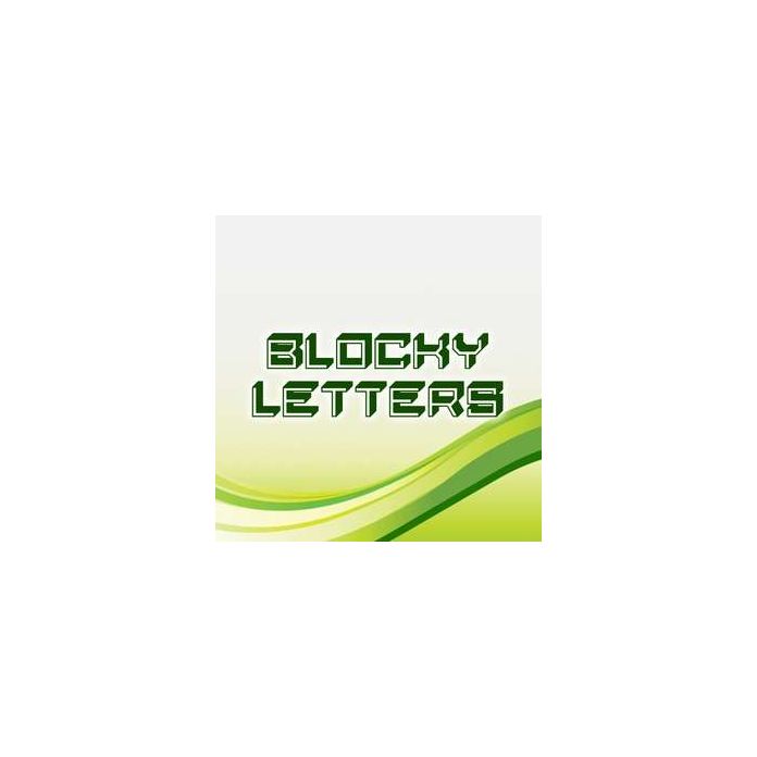 blocky letters