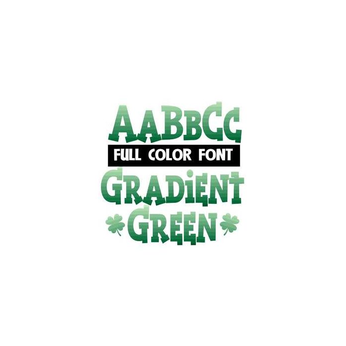 gradient green color font