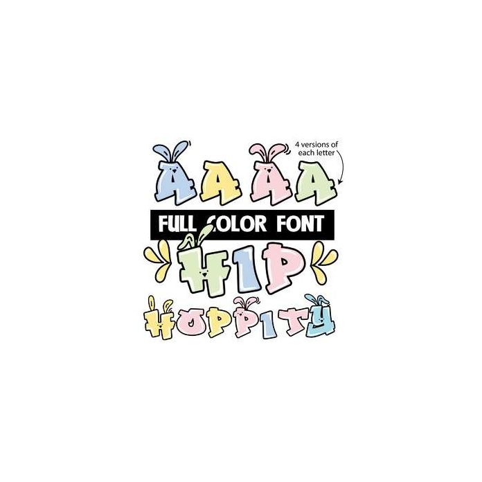 hip hoppity color font