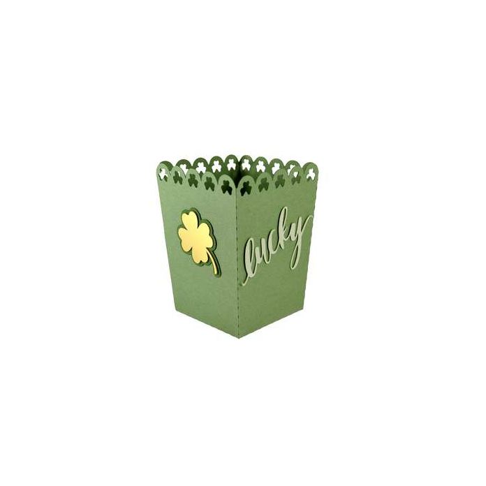 4-leaf clover popcorn treat box