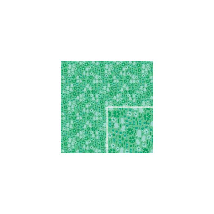 green flower field pattern