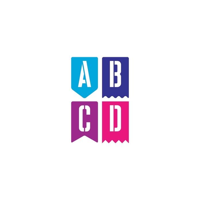 garland letters abcd