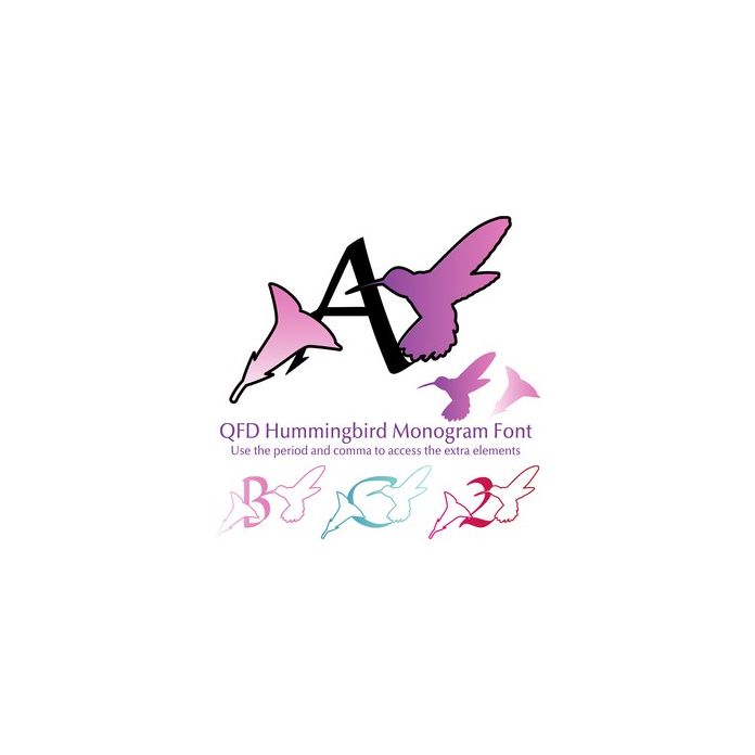 qfd hummingbird monogram font