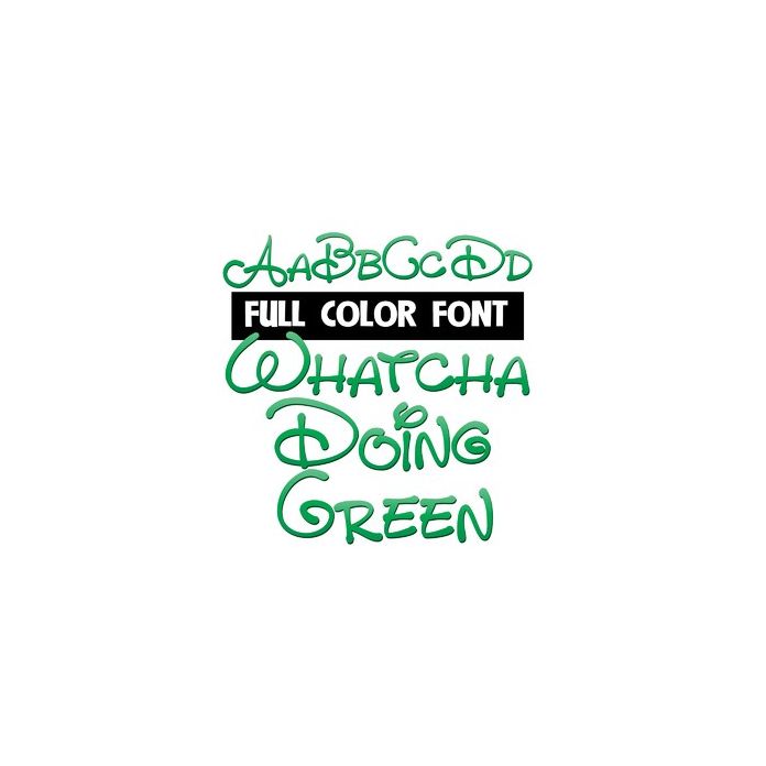 whatcha doing green color font