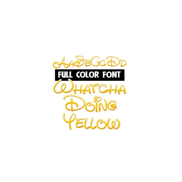 whatcha doing yellow color font